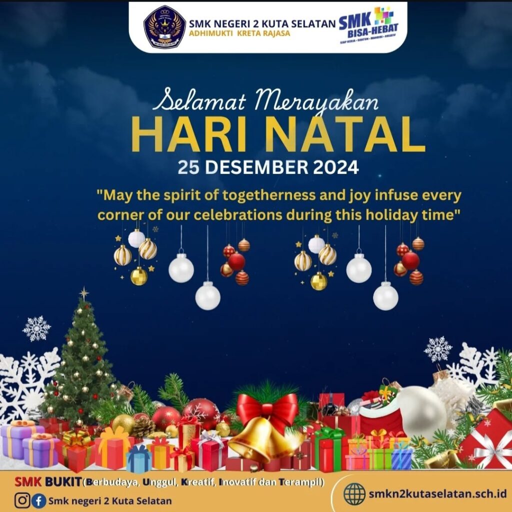 Selamat Hari Raya Natal 2024 - SMK NEGERI 2 KUTA SELATAN